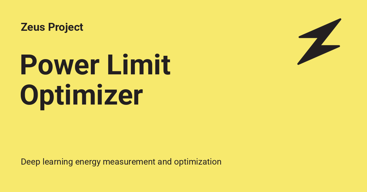 Power Limit Optimizer - Zeus Project