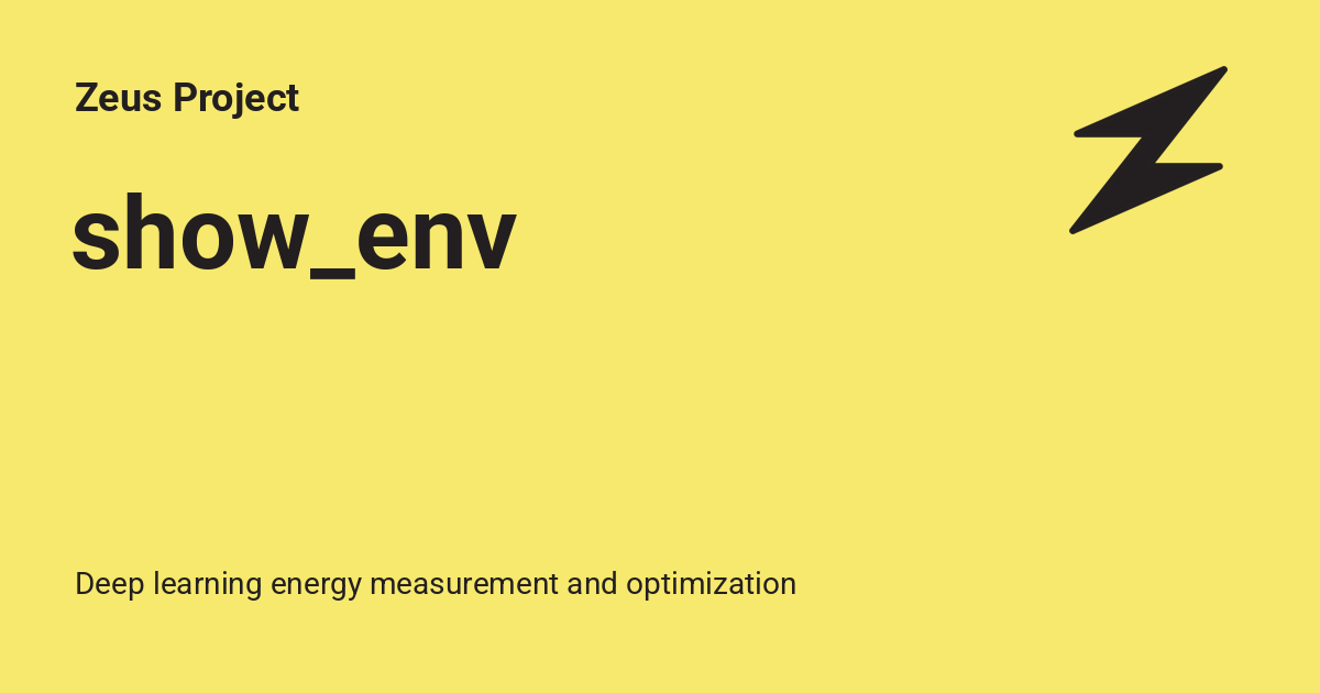 show_env - Zeus Project